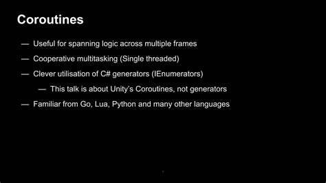 Best Practices Async Vs Coroutines Unite Copenhagen 2019 Pptx
