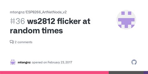 ws2812 flicker at random times · issue 36 · mtongnz esp8266 artnetnode