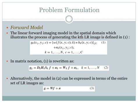 PPT Unified Blind Method For Multi Image Super Resolution And Single Multi Image Blur