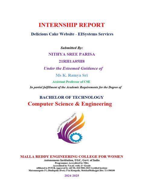 internship report final pdf websites html