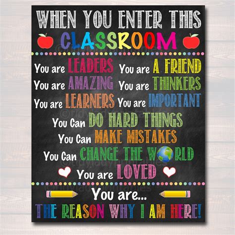 Printable Classroom Poster Classroom Decor Teacher Etsy