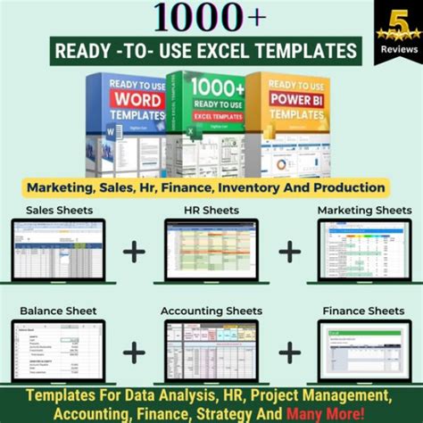 1000 Excel Templates