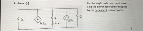 Solved Problem 1b For The Single Node Pair Circuit Shown