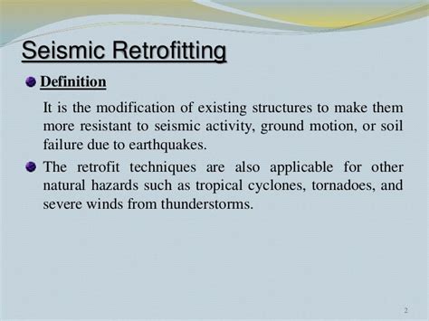 seismic retrofitting techniques