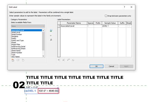 View Title Associated Level Elevation Autodesk Community