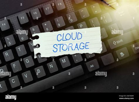 Handwriting Text Cloud Storage Conceptual Photo Computing Connect Devices To Cloud Data On