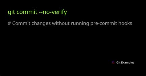 git commit no verify