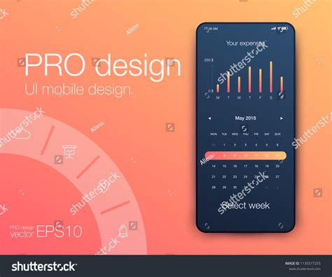 User Interface Infographics Charts Graphs Flat Stock Vector Royalty Free Shutterstock