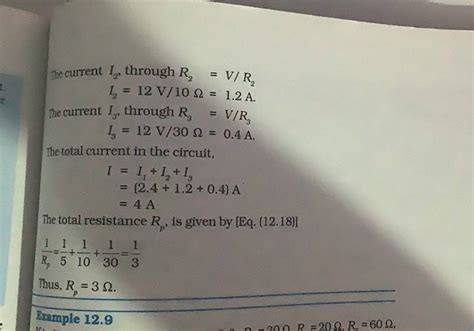 The current I through R V R I V Ω A the current I th