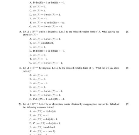 Solved Linear Alegbra Answer Each Question Clearly With