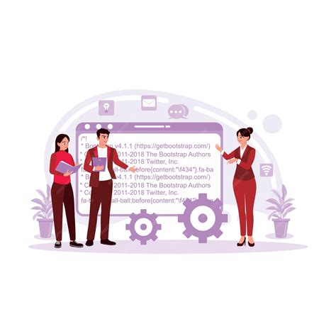 Premium Vector Website Design Programmer Working In Software