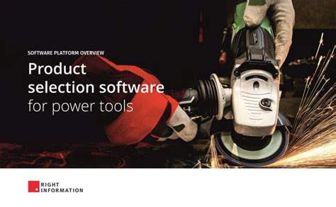 Power Tools Selection Software Right Information Ppt