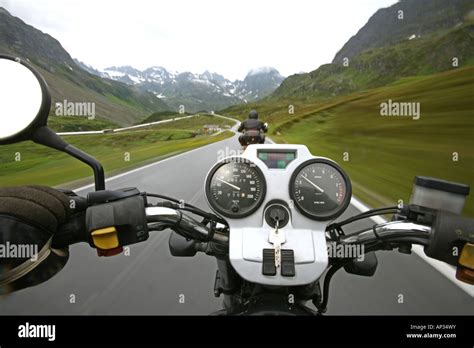 Motorbike Tour In June Across Alpine Passes Silvretta Pass Austria