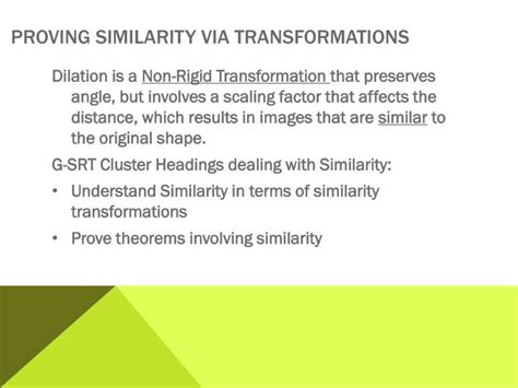 Ppt Proving Similarity Via Transformations Powerpoint Presentation Free Download Id 2000163