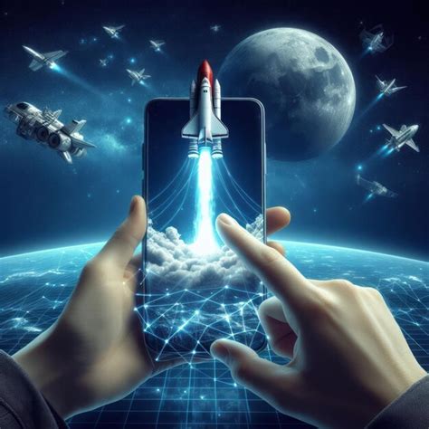 Premium Photo Launching Space Rocket From Laptop Screen