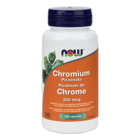 Chromium Picolinate 200 Mcg Capsules Now Foods Canada