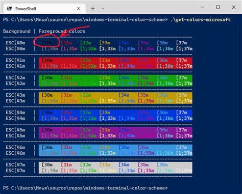 Incorrectly Displayed Ansi Escape Code Esc 40m · Issue 13513