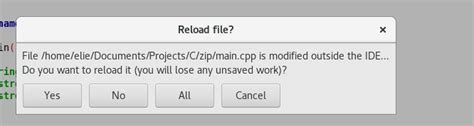 How To Stop Codeblocks From Asking Me To Reload The File