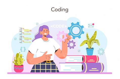 Premium Vector Website Development Html Coding Process Digital Specialist