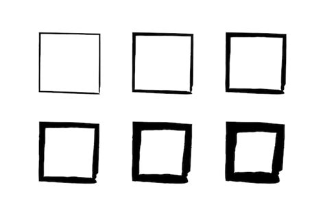 Free Vector Brush Stroke Rectangles Set