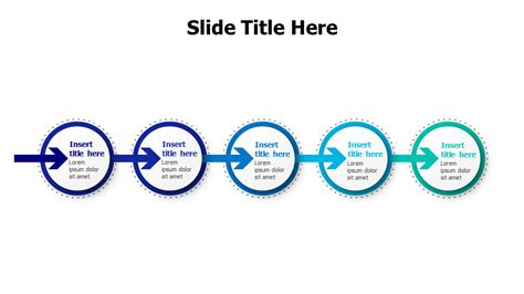 5 Consecutive Arrows Timeline Inforgraphics And Slides