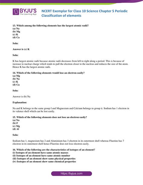 NCERT Exemplar Class 10 Science Solutions Chapter 5