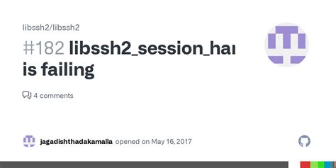 Libssh2sessionhandshake Is Failing · Issue 182 · Libssh2libssh2 · Github