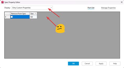 solved spec editor custom properties not being copied from catalog