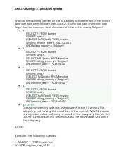 Database Unit2 Challenge 3 Docx Unit 2 Challenge 3 Specialized