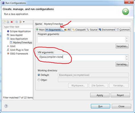 VM Configuration To Disable Runtime Compile Options