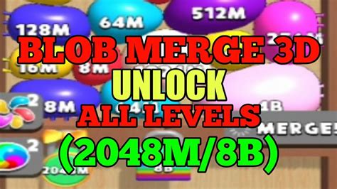 blob merge 3d unlock 2048m 8b android gameplay walkthrough youtube