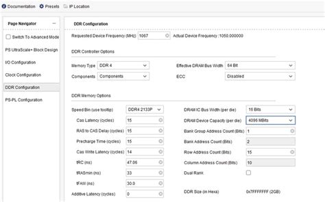 Zynq Ultrascale Ps Ddr4 Configuration