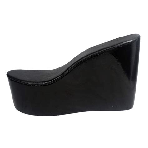 Block Wooden Sole In Black Colour With Cushion Insole Clogs