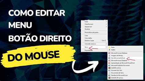 aprenda a criar atalhos dentro do botão direito do mouse no windows