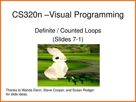 Ppt Cs320n Visual Programming Powerpoint Presentation Free Download