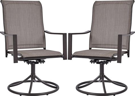 Yaheetech Outdoor Patio Swivel Chairs Set Of 2 Rocker