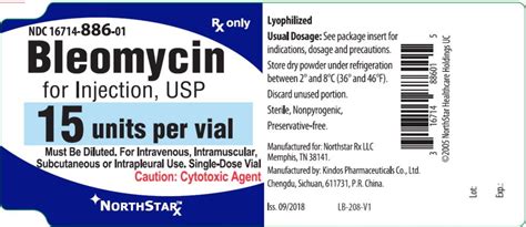 Bleomycin Fda Prescribing Information Side Effects And Uses