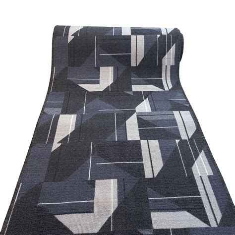 ᐉ Доріжка килимова на повстяній основі Titanium 1 2 м Синій Білий Сірий 120 103 • Краща ціна в