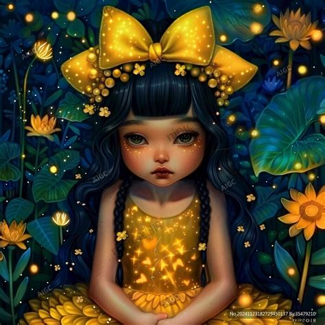 ai创作图小女孩儿插 梦幻儿童插画超治愈 小女孩系列插画 小姑娘插画 森系女孩插画 儿插人物插画 高清女孩插画 唯美小女孩插画 小仙女插画 小