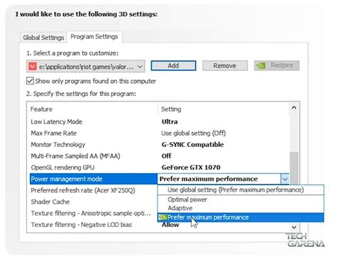 Best Nvidia Control Panel Settings For Optimal Valorant Performance Tech Garena