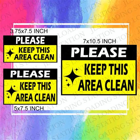 Please Keep This Area Clean Laminated Pvc Signage Shopee Philippines
