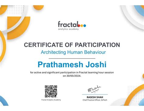 Prathamesh Joshi On Linkedin Fractalcertified