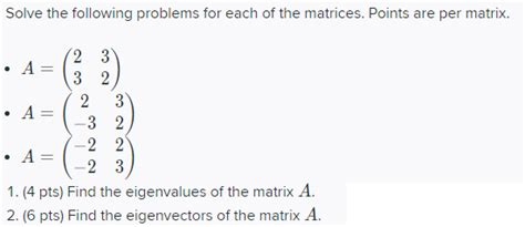 Solved Solve The Following Problems For Each Of The Chegg