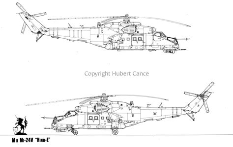 Mil Mi 24v Hind E Original Art By Hubert Cance