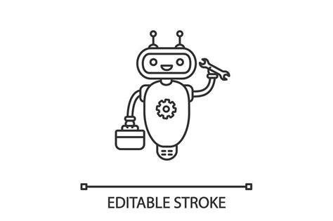 Repair Chatbot Linear Icon Chatbot Repair Icon