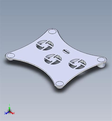 笔记本电脑散热器 Iges 模型图纸免费下载 懒石网