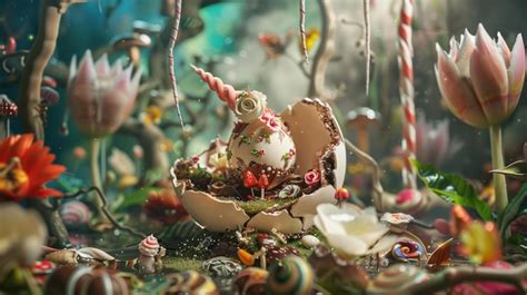 Fantasy Candy Land Premium Ai Generated Image
