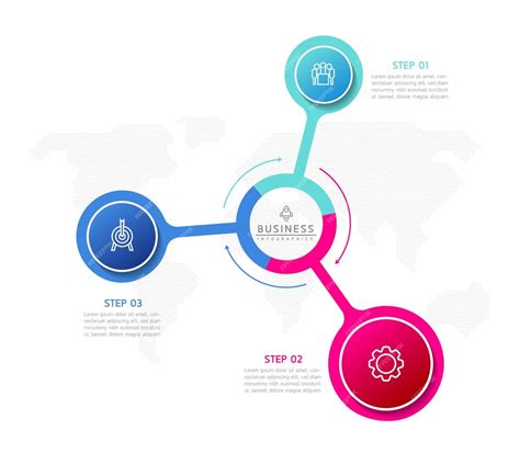 Premium Vector Vector Infographic Business Presentation Template With Circular Interconnection