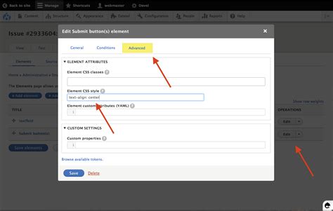 How To Align The Submit Button Of Webform 2933604