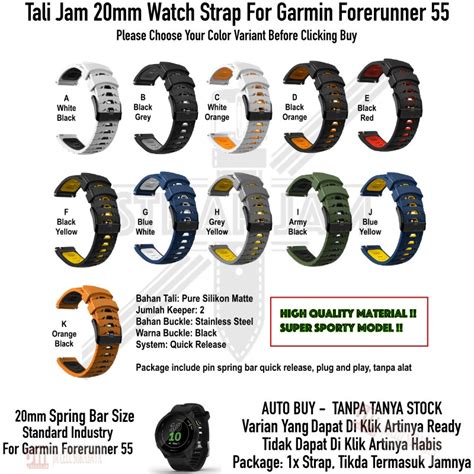 Jual Gto Mm Strap Garmin Forerunner Tali Jam Tangan Rubber Silikon Sporty Shopee Indonesia